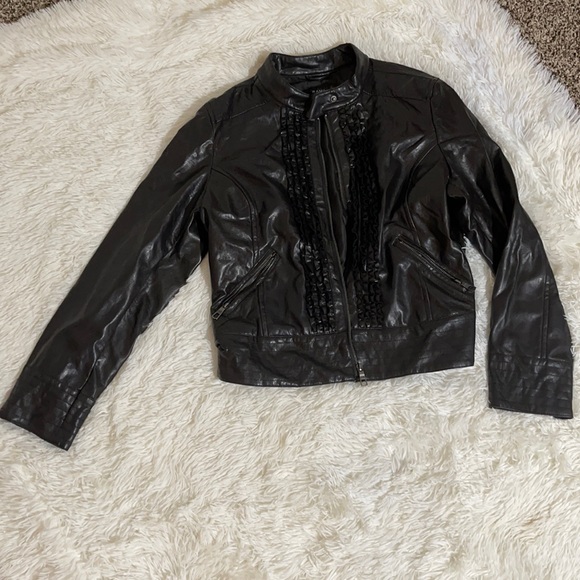 Rampage | Jackets & Coats | Rampage Chocolate Brown Faux Leather Jacket ...